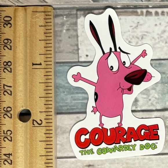 Design | 110 Courage The Cowardly Dog Reusable Waterproof Vinyl Sticker ...